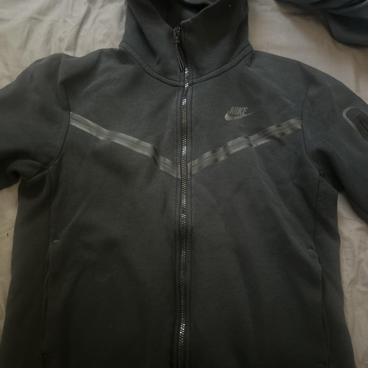 Nike tech fleece zip up jacket in black #Authentic #New - Depop