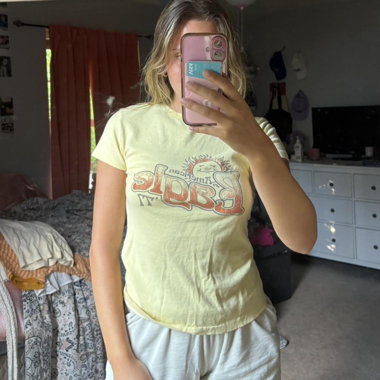 vintage american eagle baby tee - size small - no... | Depop