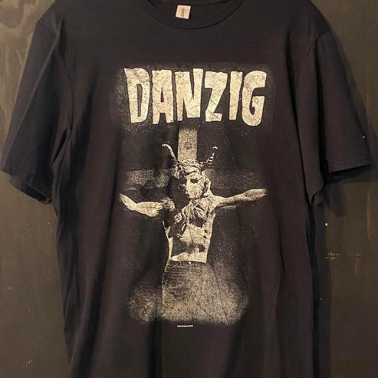 Vintage 90s DANZIG crucified goat T-Shirts #Asking... - Depop