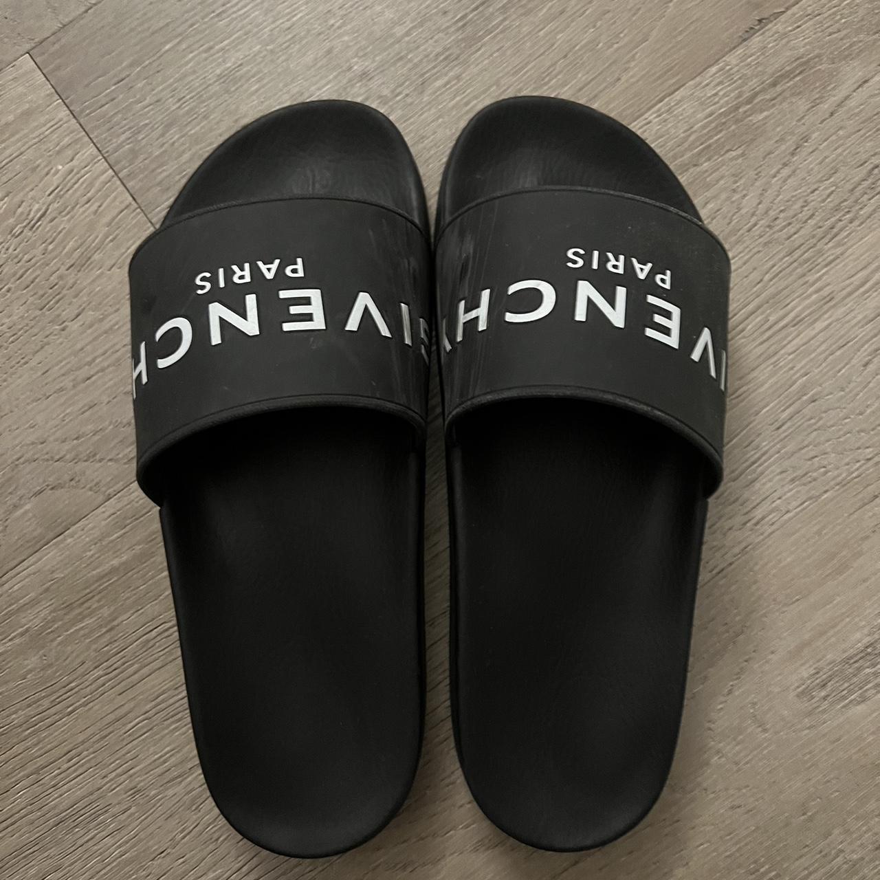 Black Givenchy Slides- W size 8/8.5 Perfect for... - Depop