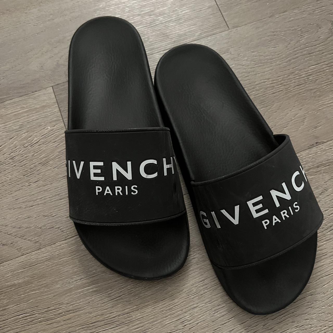 Black Givenchy Slides- W size 8/8.5 Perfect for... - Depop