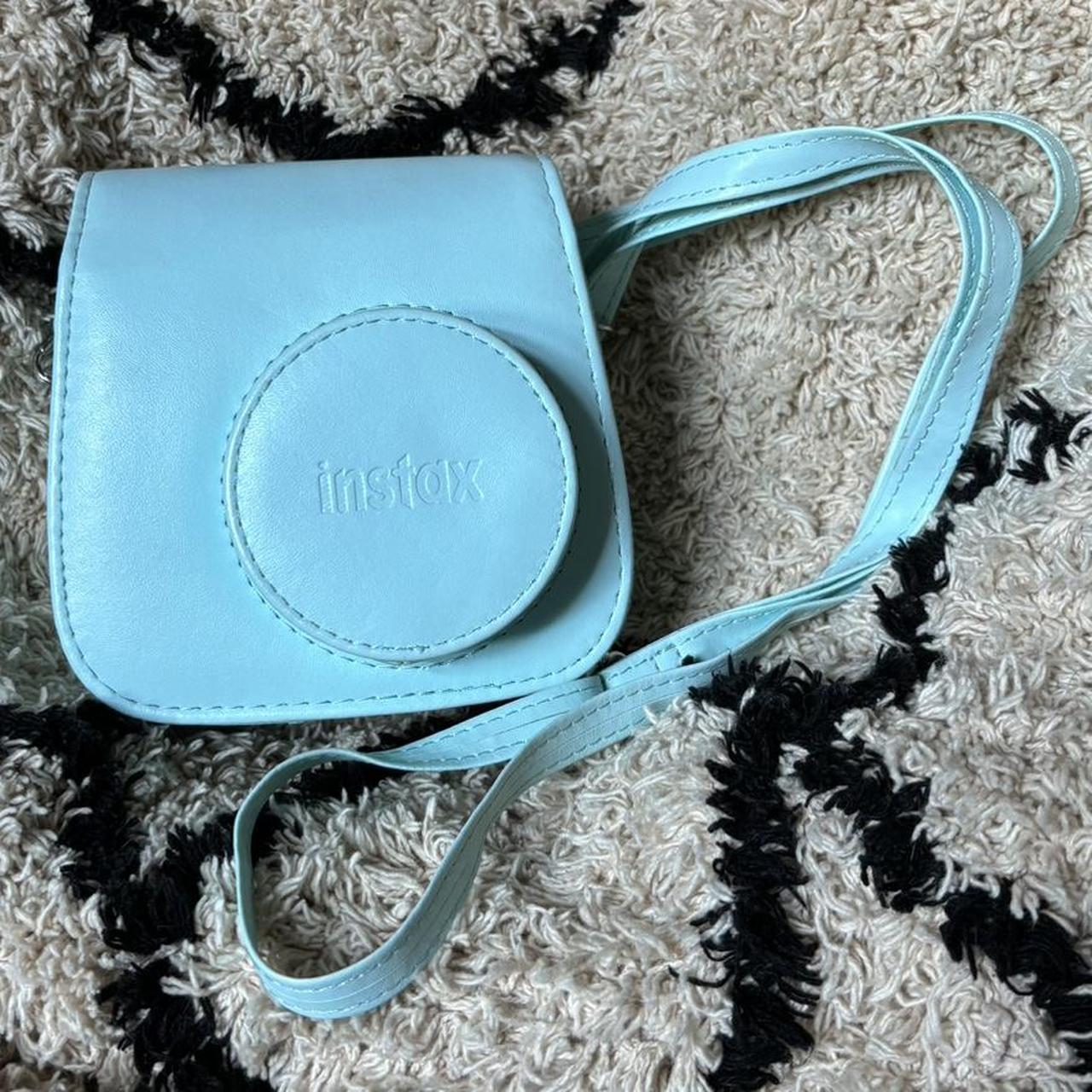 Light blue Fujifilm Instax Mini Camera with Case - Depop