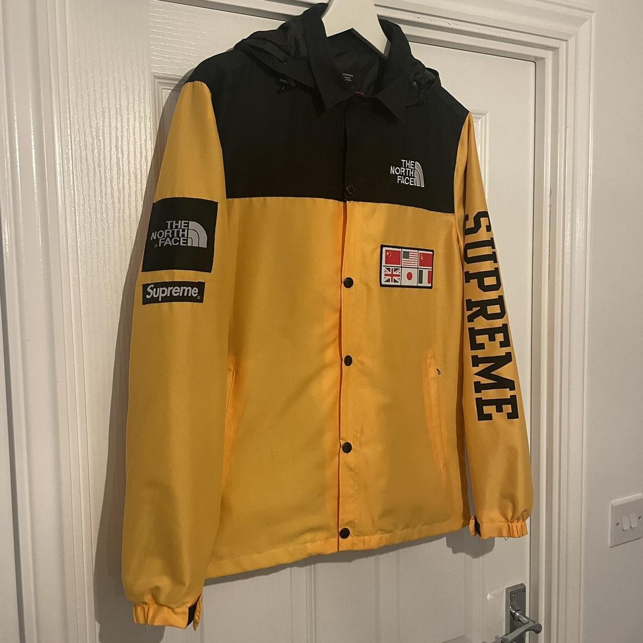 Supreme/The North Face collab jacket - yellow. Size... - Depop