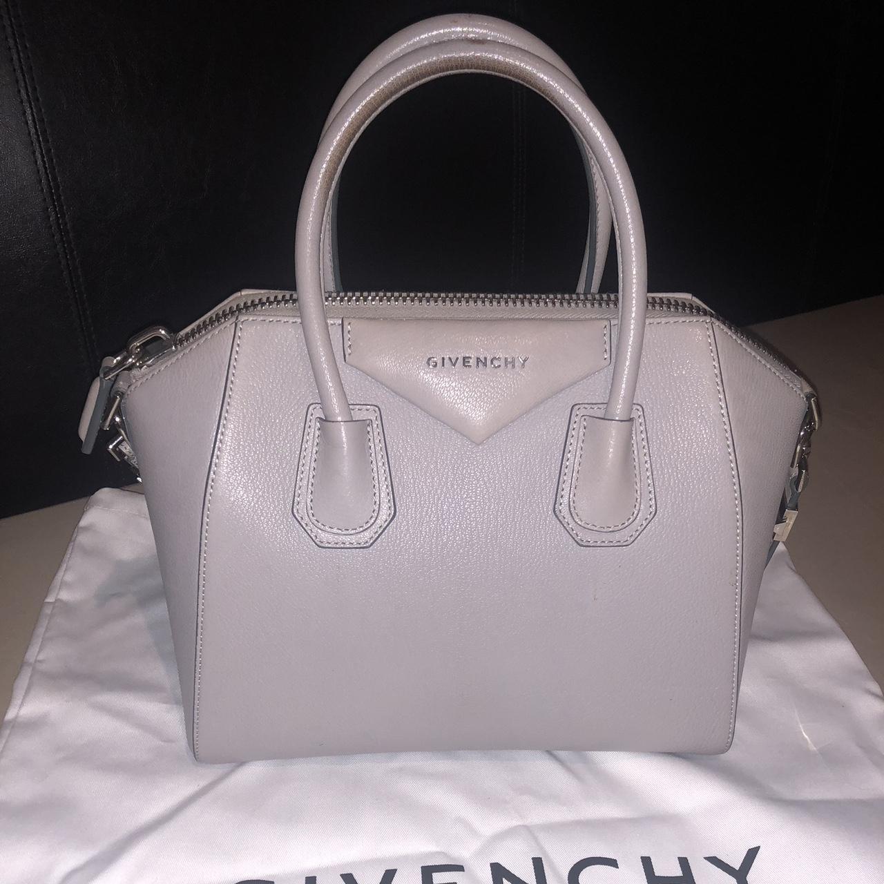 Small Givenchy Antigona grey Lamb skin silver... - Depop