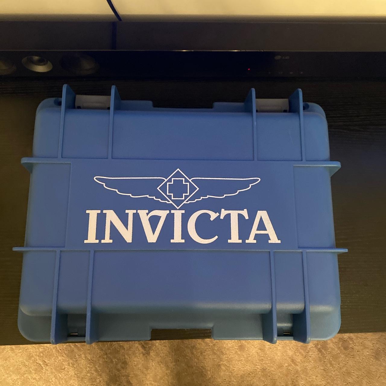 “Invicta” Watch collection briefcase in blue - Depop