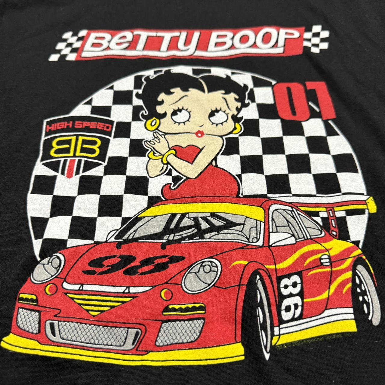 Betty Boop racing shirt size M - Depop