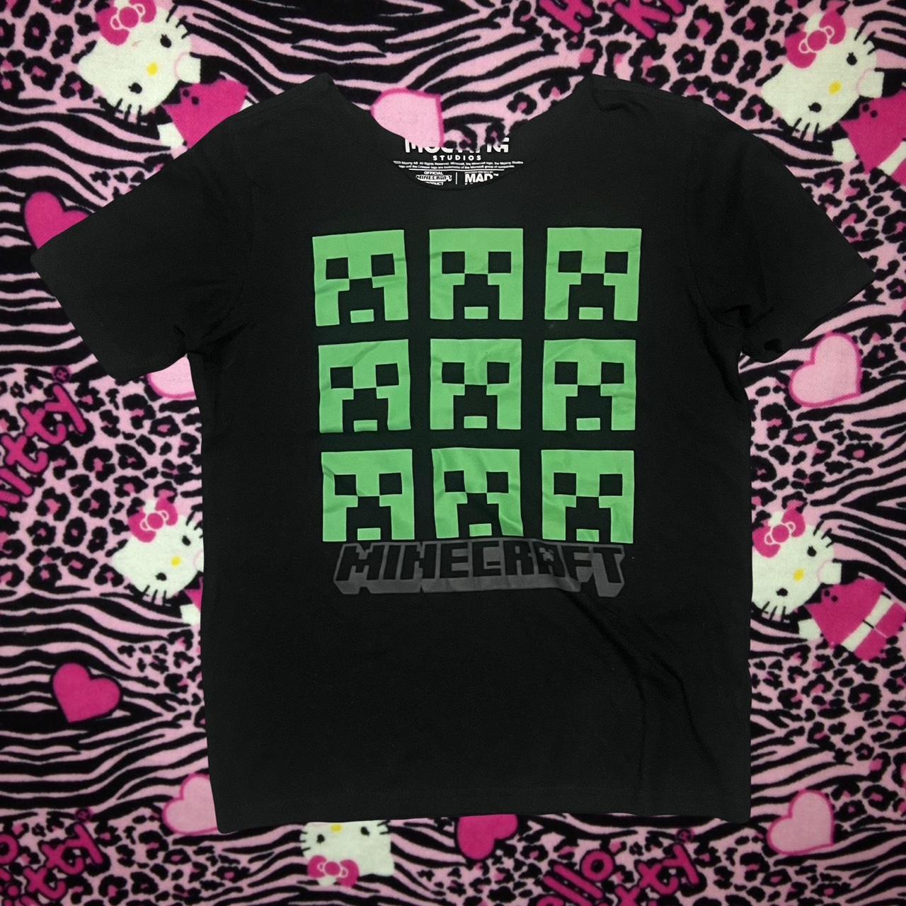 Minecraft kids shirt -fits xs -kids size medium... - Depop