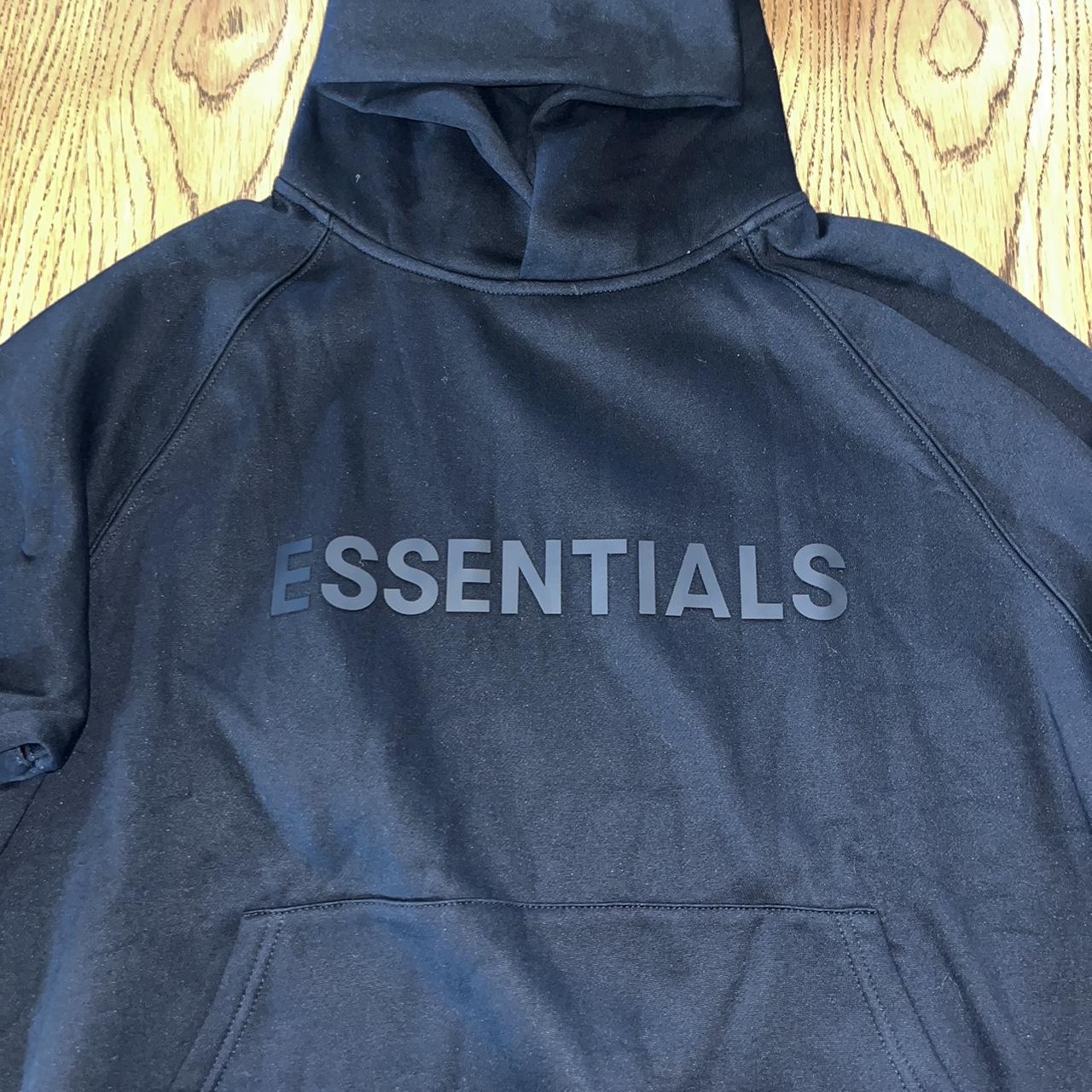 ESSENTIALS black hoodie - Depop