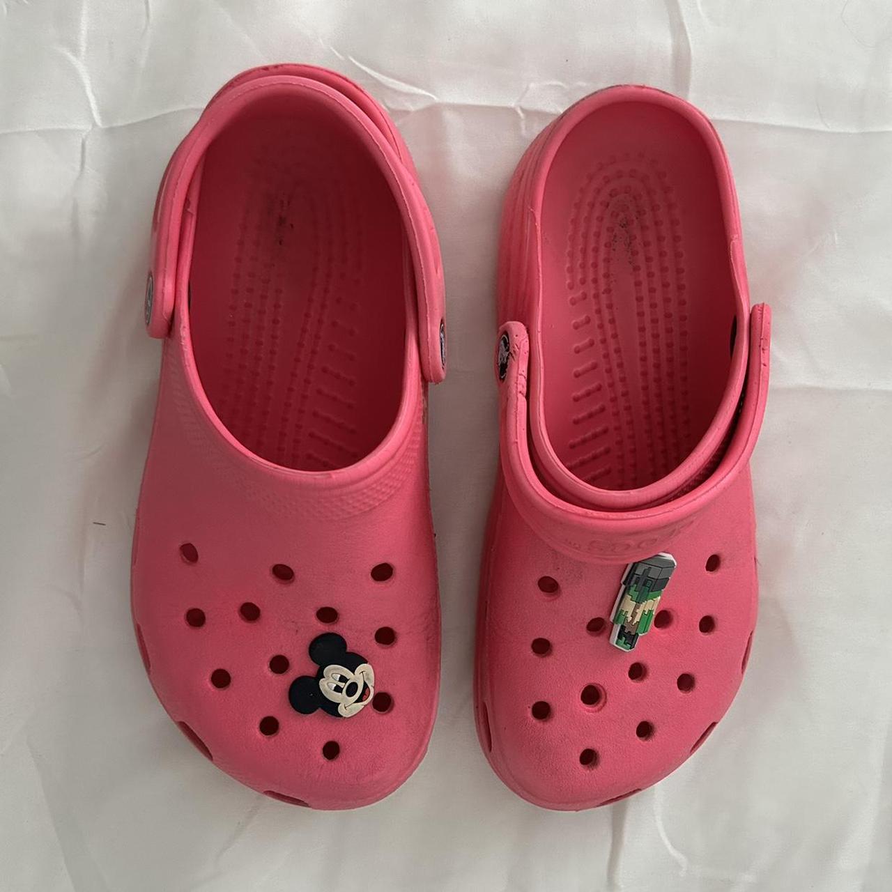 Hot Pink Crocs Purr 💅 Size 7 Depop