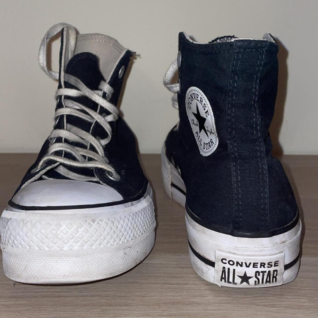 Black platform converse Women’s 7.5 - Depop