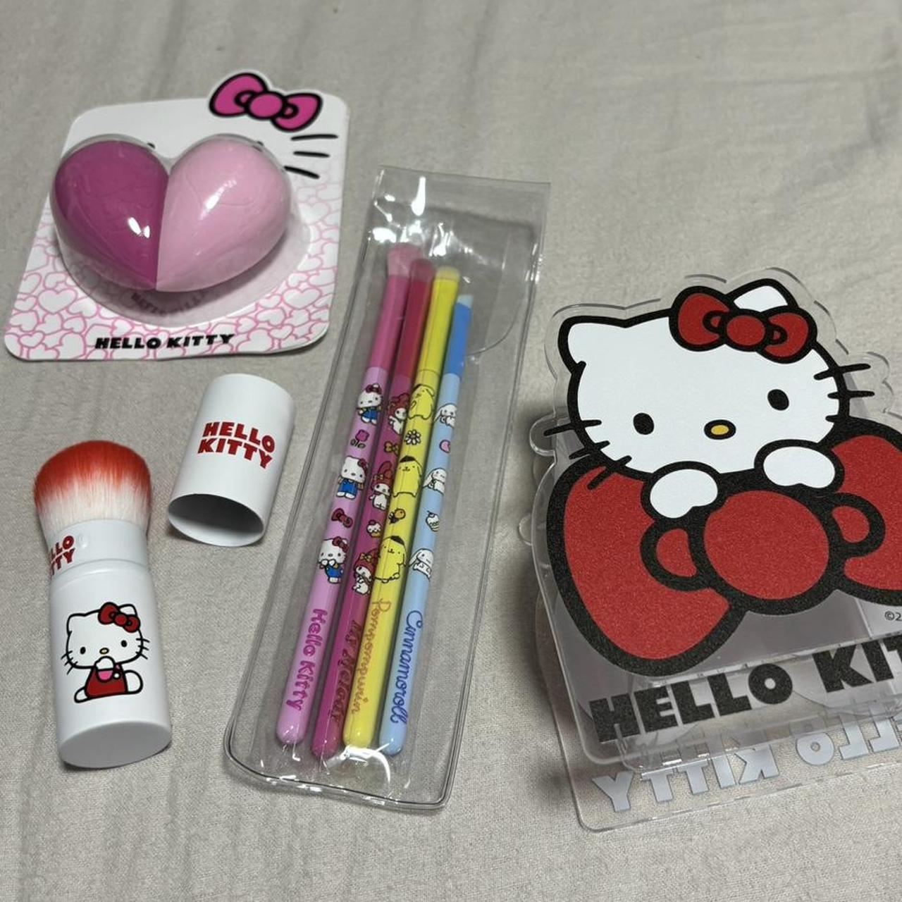 selling hello kitty makeup set includes pack of... - Depop