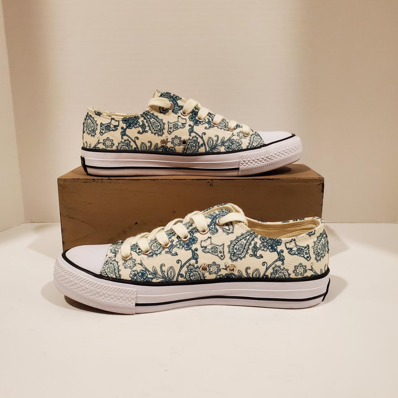 Radley London paisley Canvas Sneakers Size 7 Brand New - Depop