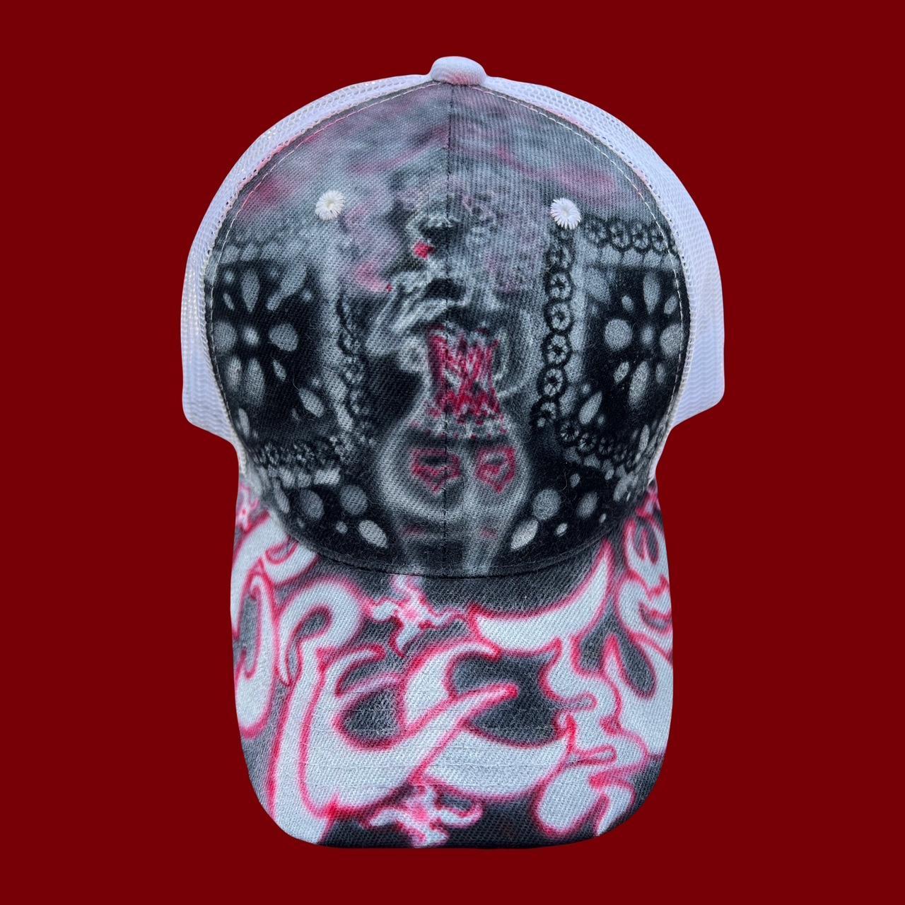 -custom kreeture cap -reworked with airbrush... - Depop