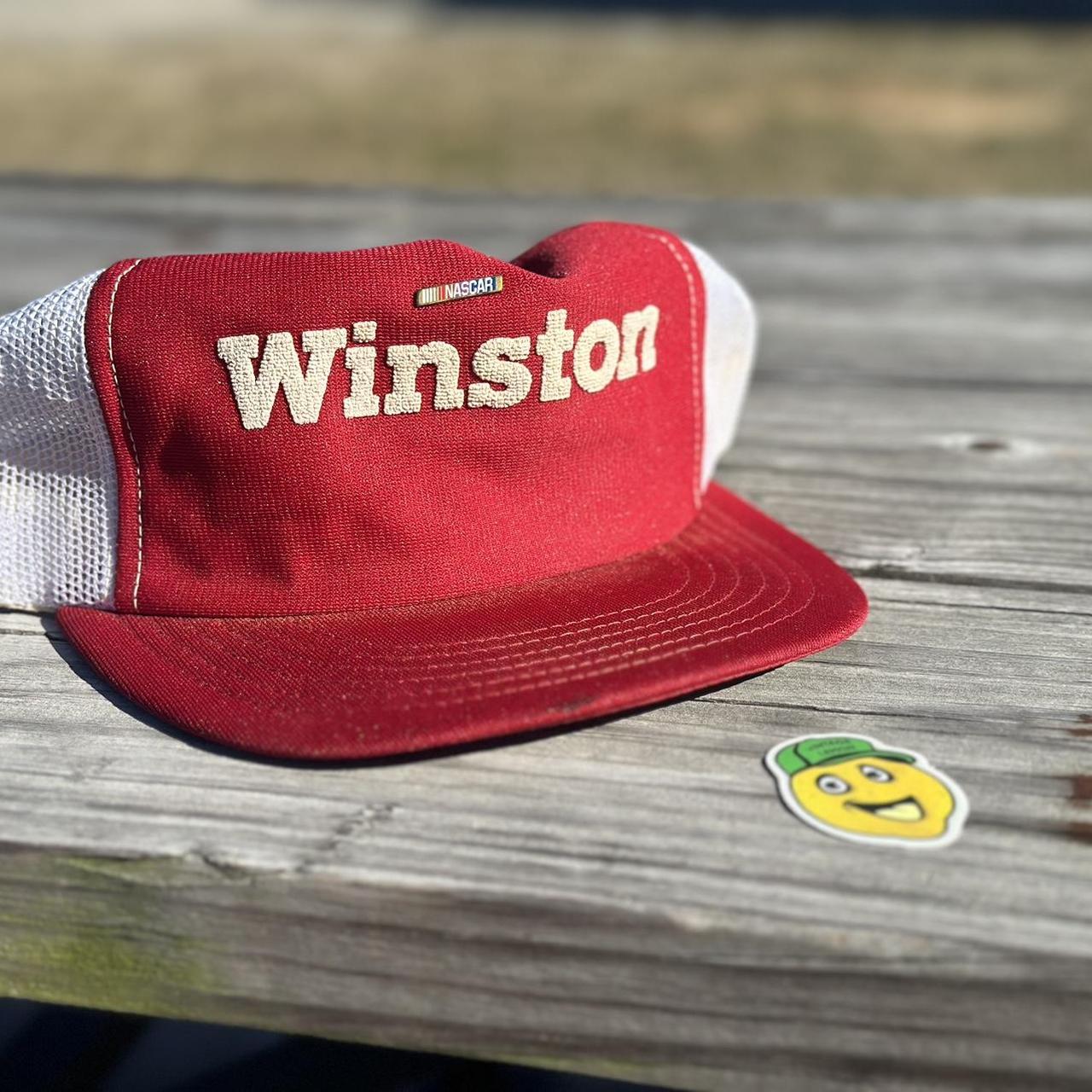 Vintage Winston Trucker with NASCAR Pin - Depop