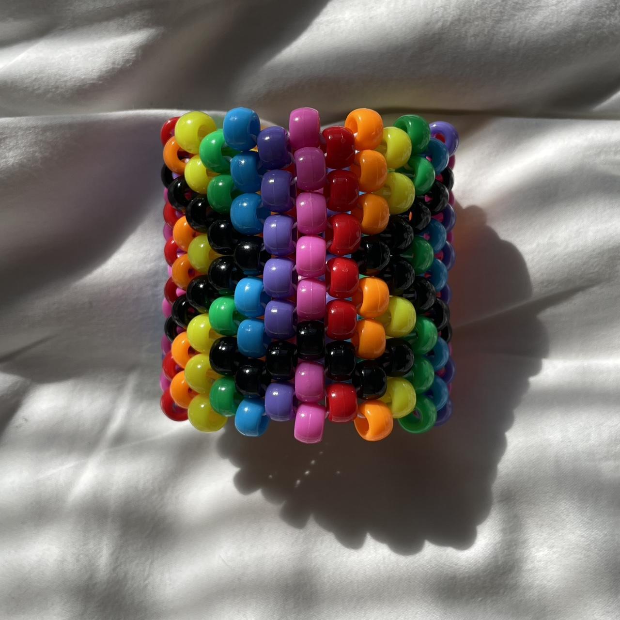 Rainbow Kandi Cuff 🌈 #Rainbow #Kandi #Face | Depop
