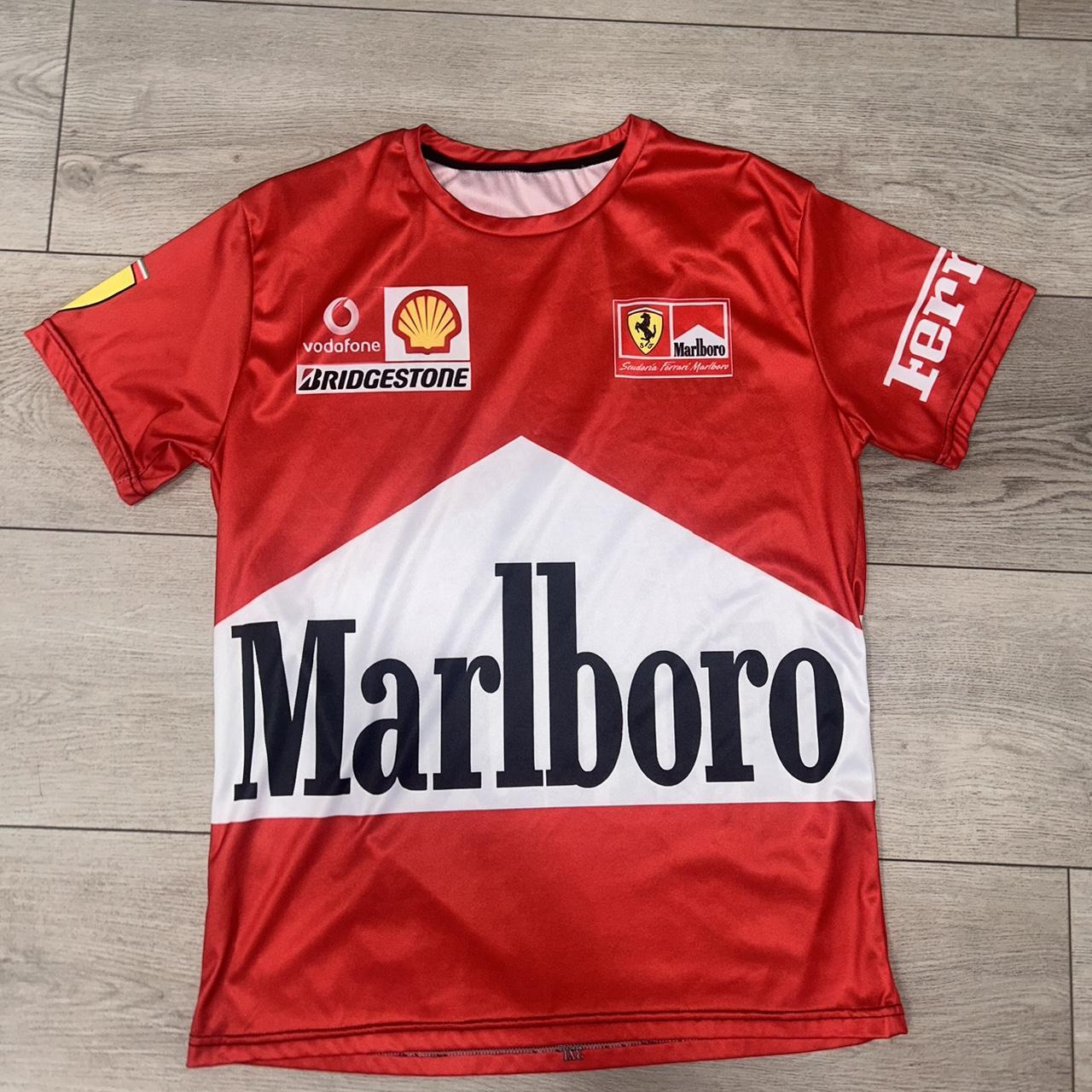 marlboro ferrari f1 racing shirt soft jersey like... | Depop