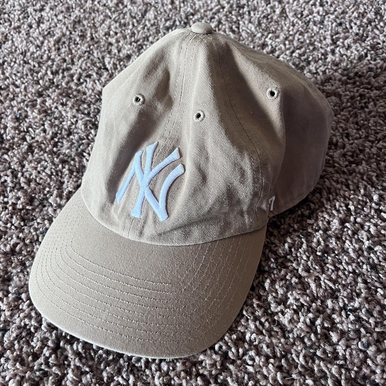 brown new york yankees adjustable baseball cap - Depop