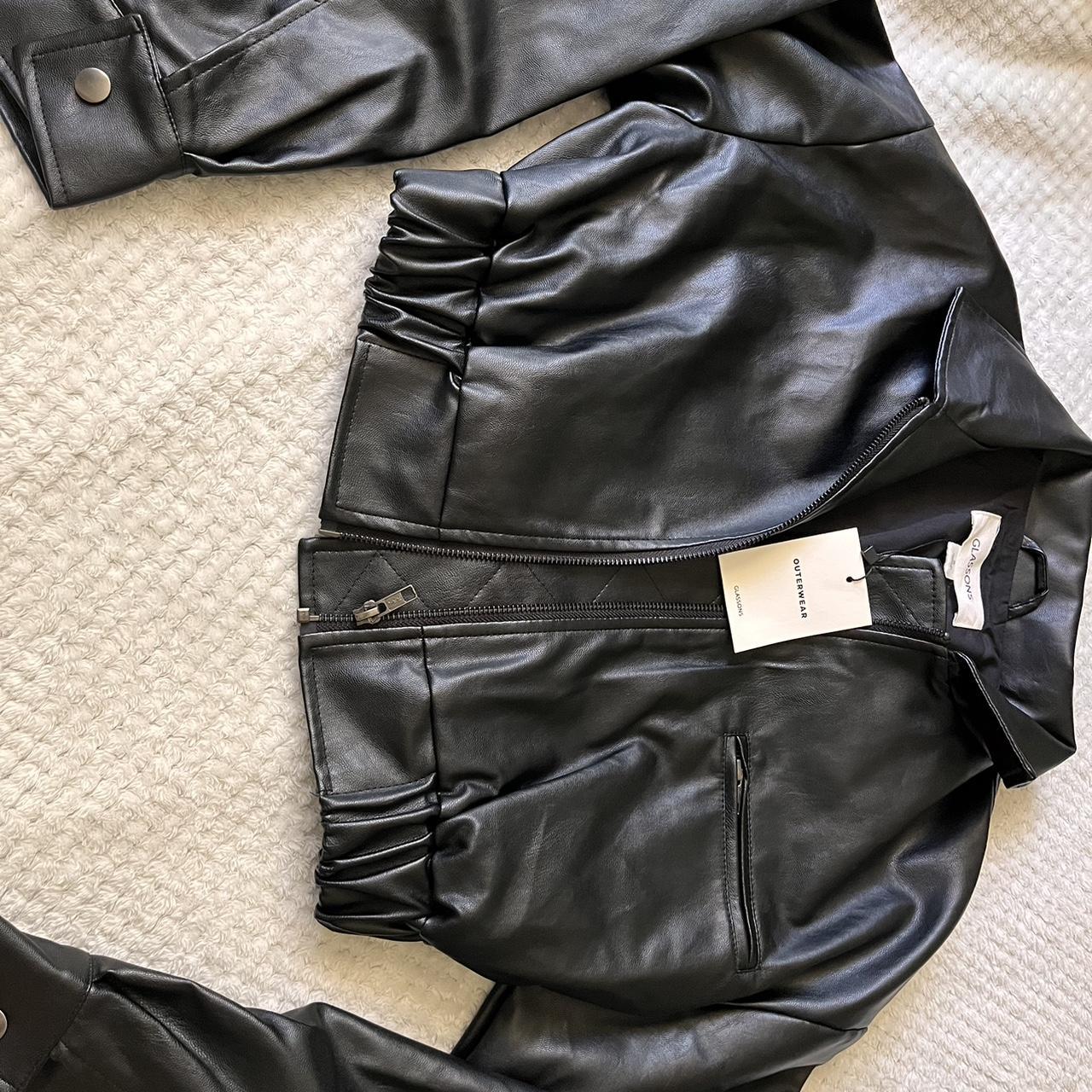 Cropped leather jacket from glassons. Super cute,... - Depop