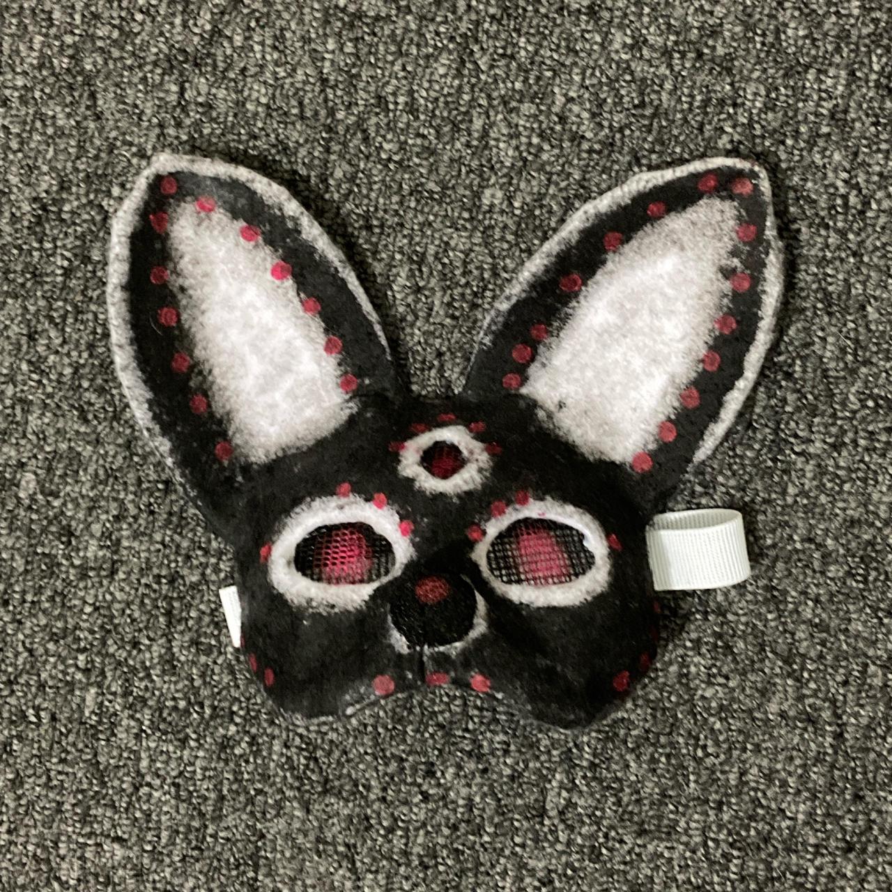 Demon rabbit therian/furry/quadrobist mask (1 size... - Depop
