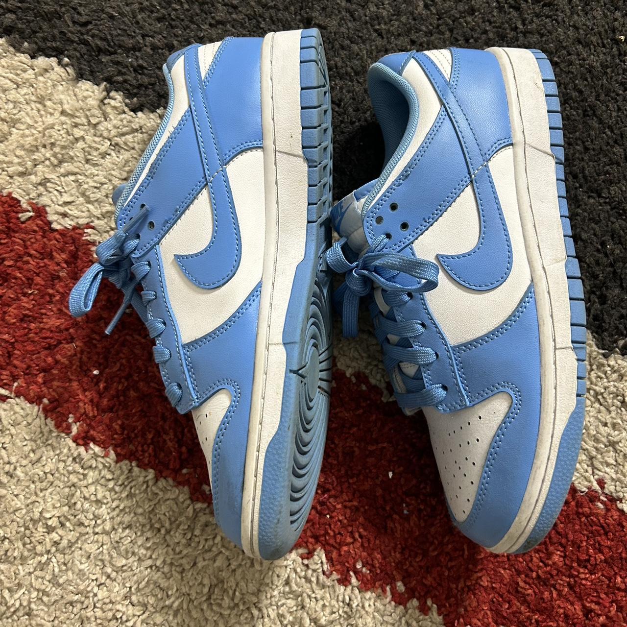 nike dunk unc light blue slight flaws but not... - Depop