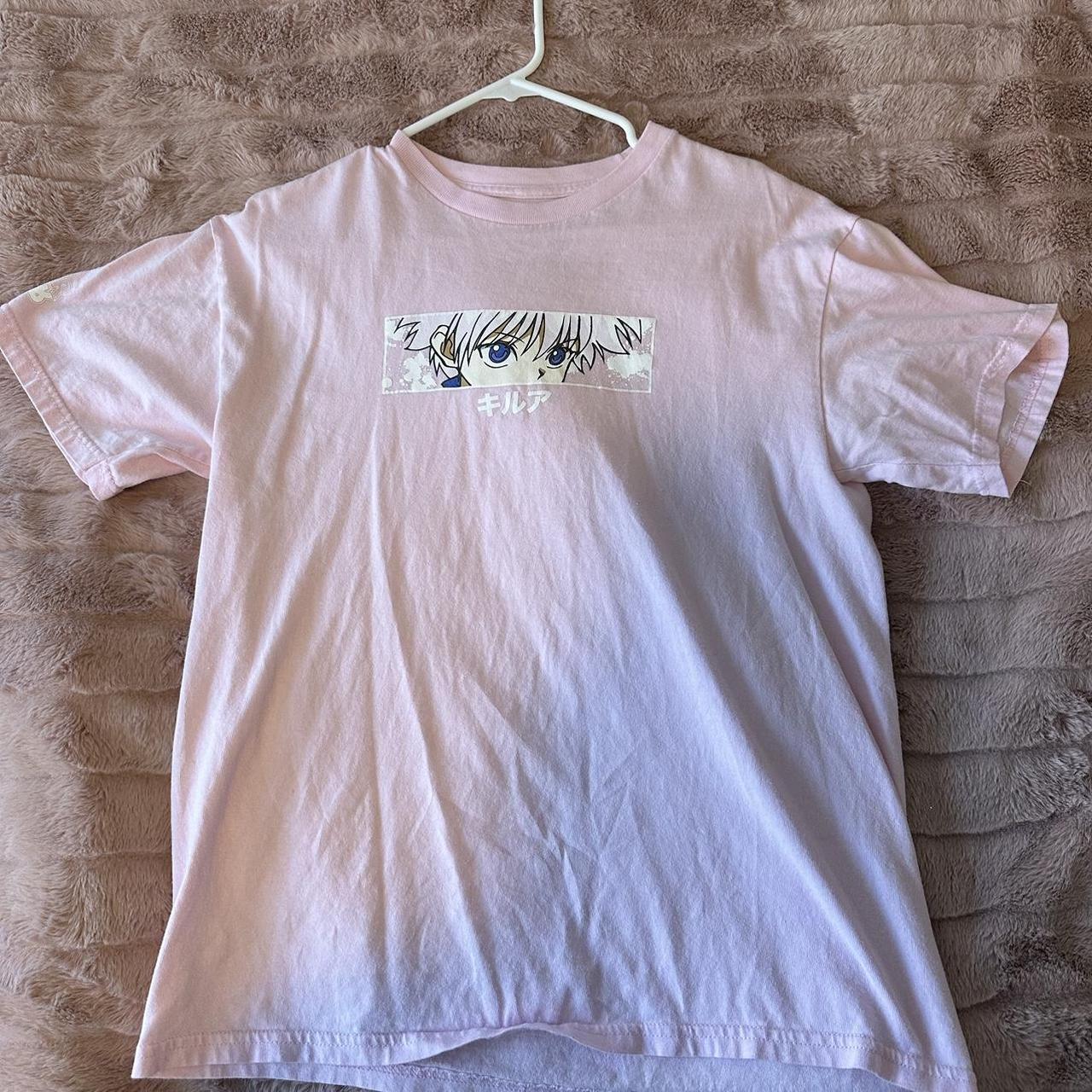 Pink Killua HxH shirt medium size worn once - Depop