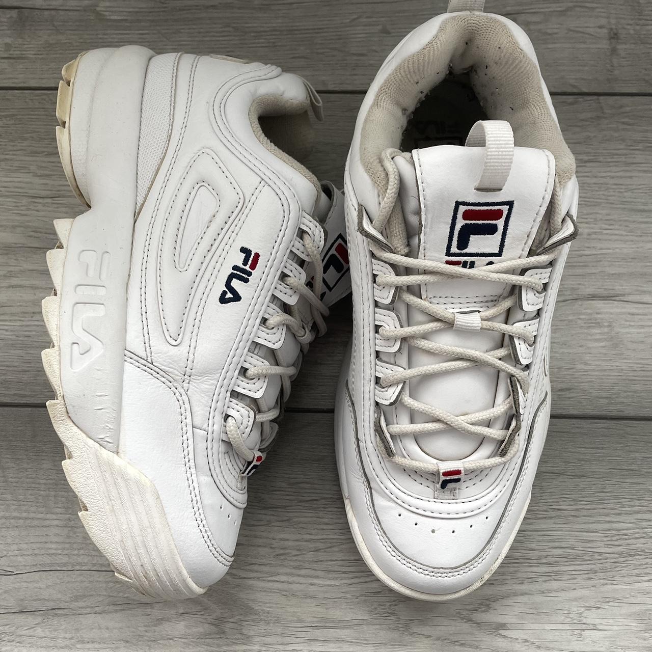 Fila Disruptor 2 White & Cream Size 5.5 UK Excellent... - Depop