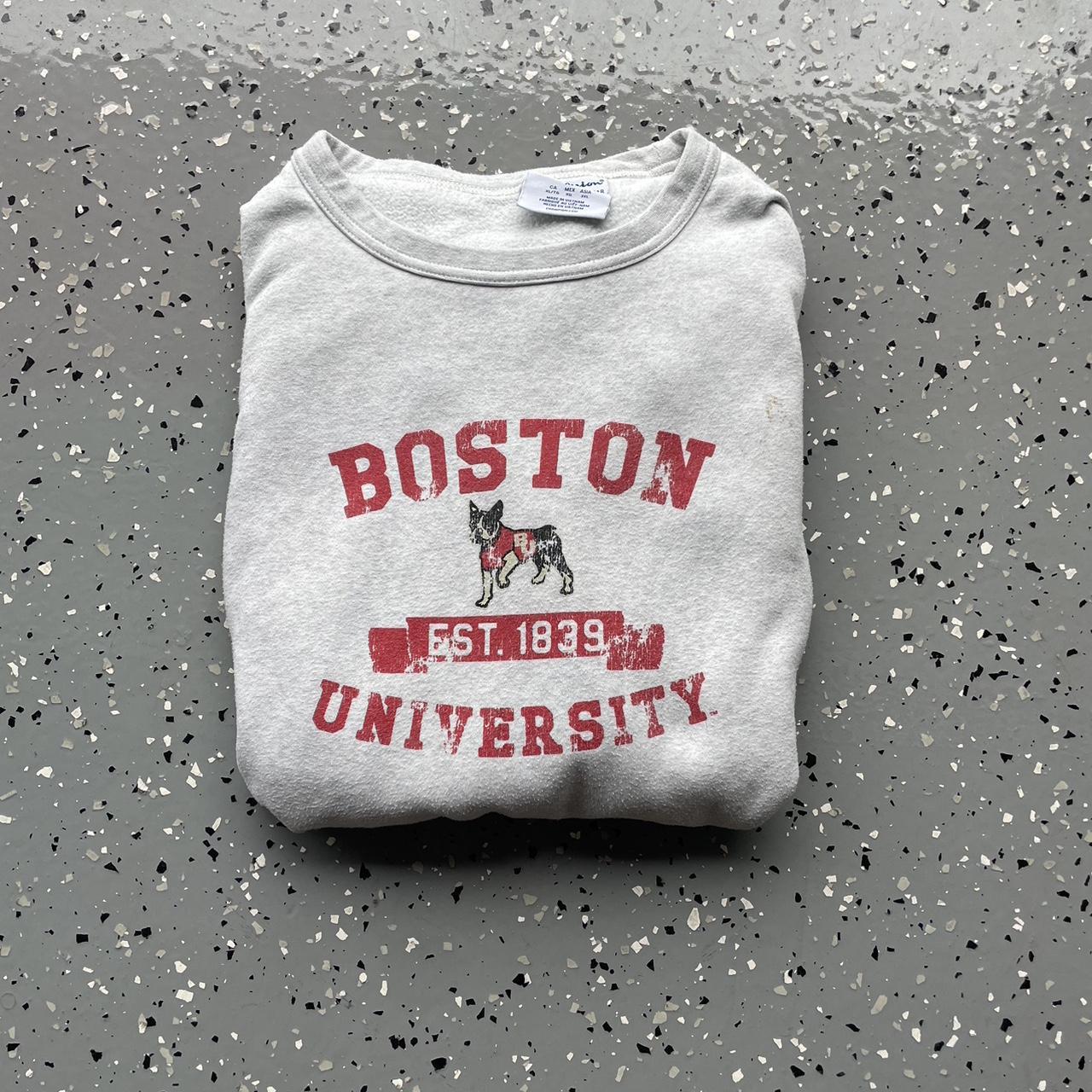 men’s Boston university crew neck, fits large,... - Depop