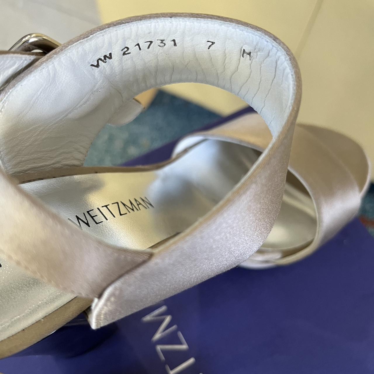 Stuart Weitzman luxury-brand platforms. Chrome heel... - Depop