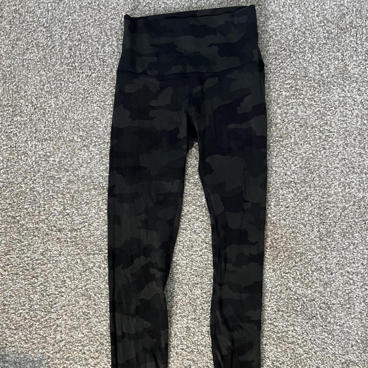 Green camo lulu lemon align leggings. - Depop