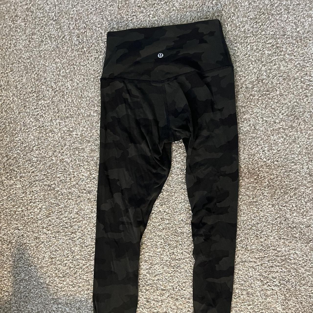 Green camo lulu lemon align leggings. - Depop