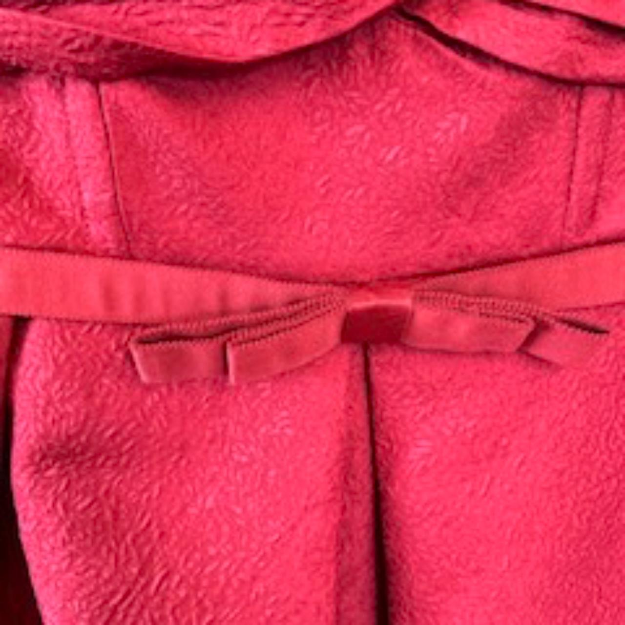 Self Portrait Red Textured Off Shoulder Midi Dress... - Depop