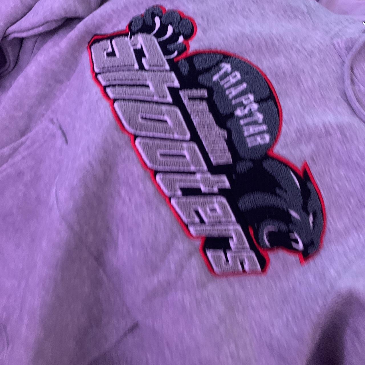 trapstar shooters grey and red full tracksuit (rep) - Depop