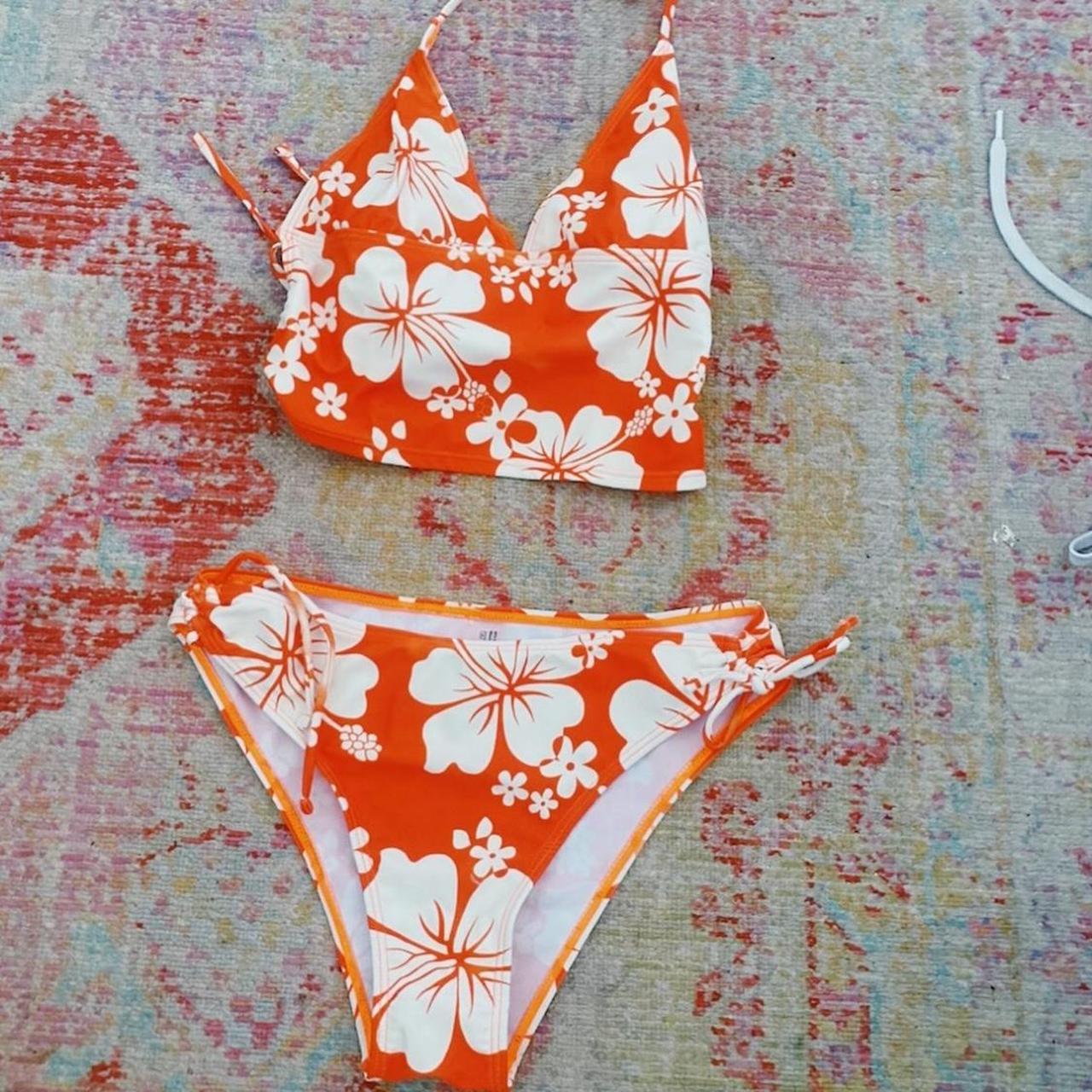 small women’s tankini!! sooo cute for summer!!🧡🩷🪩🤗 - Depop