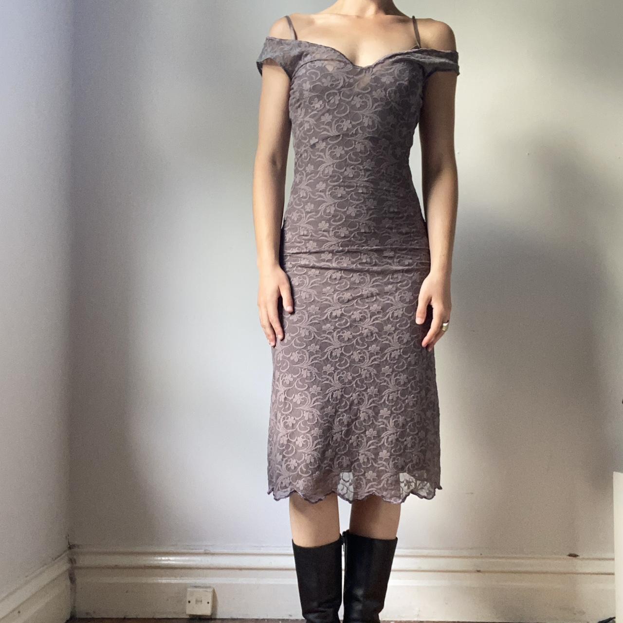 Beautiful vintage early 2000’s lace midi dress. Best... - Depop