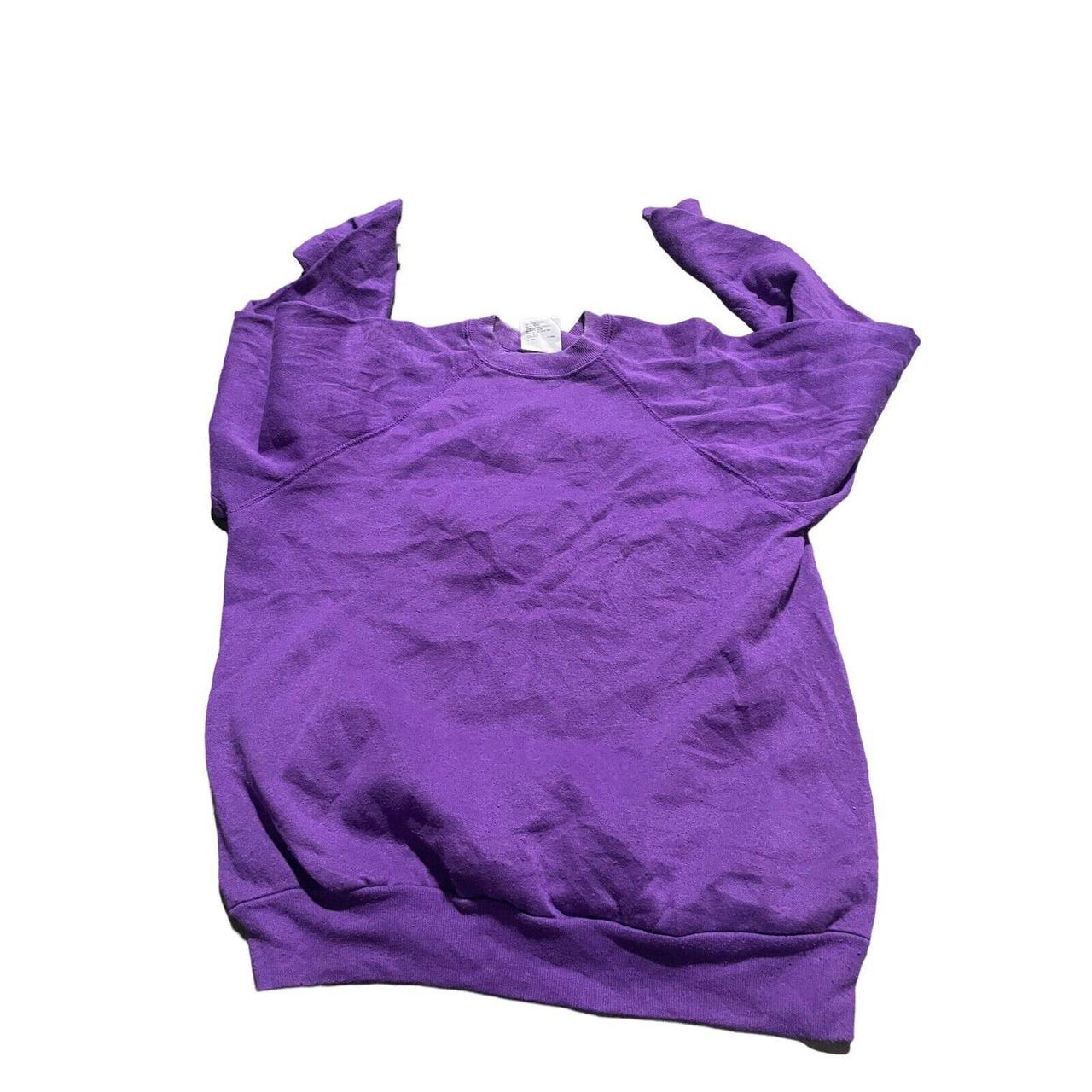 Tultex Purple Crewneck Long Sleeve Outdoors Casual... - Depop