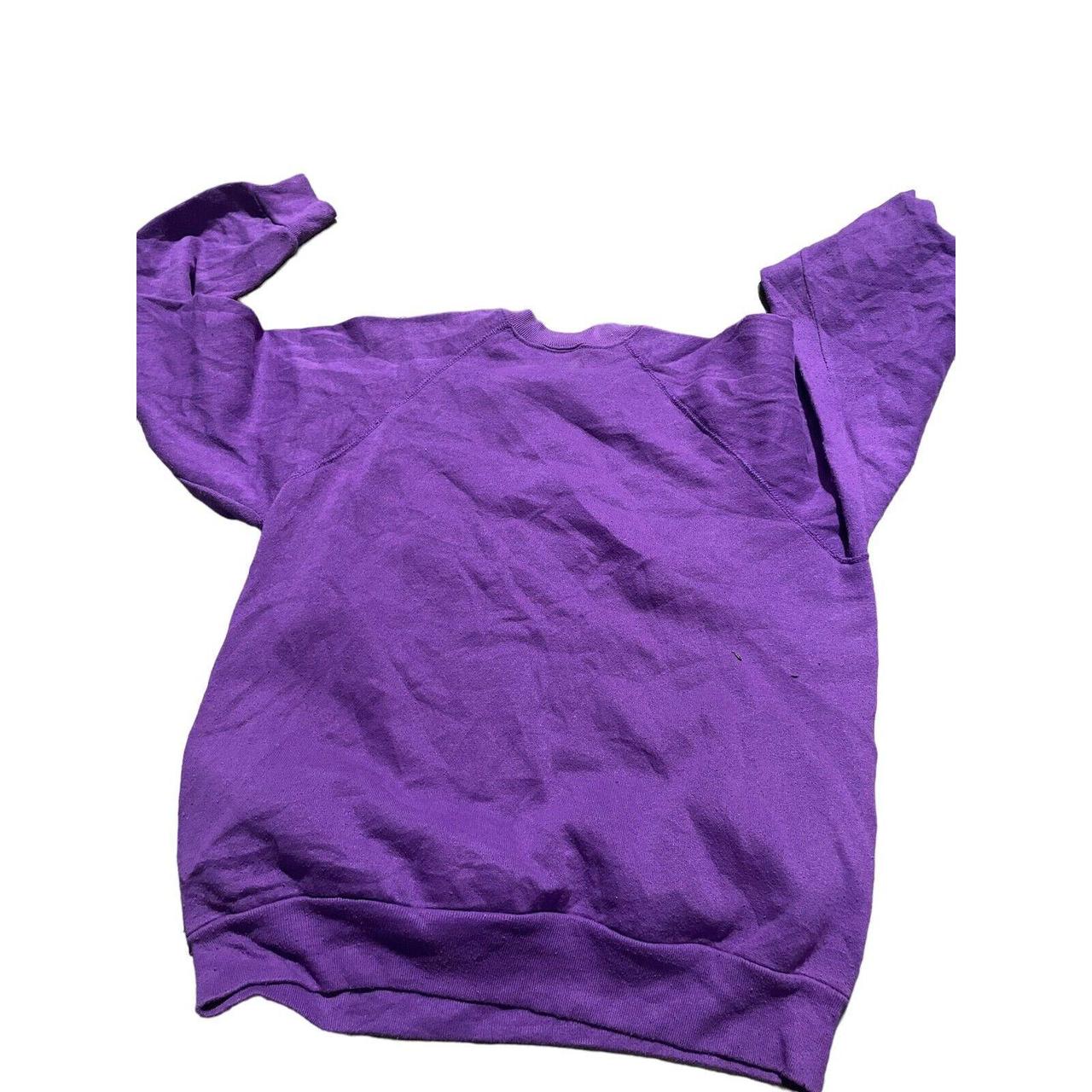 Tultex Purple Crewneck Long Sleeve Outdoors Casual... - Depop