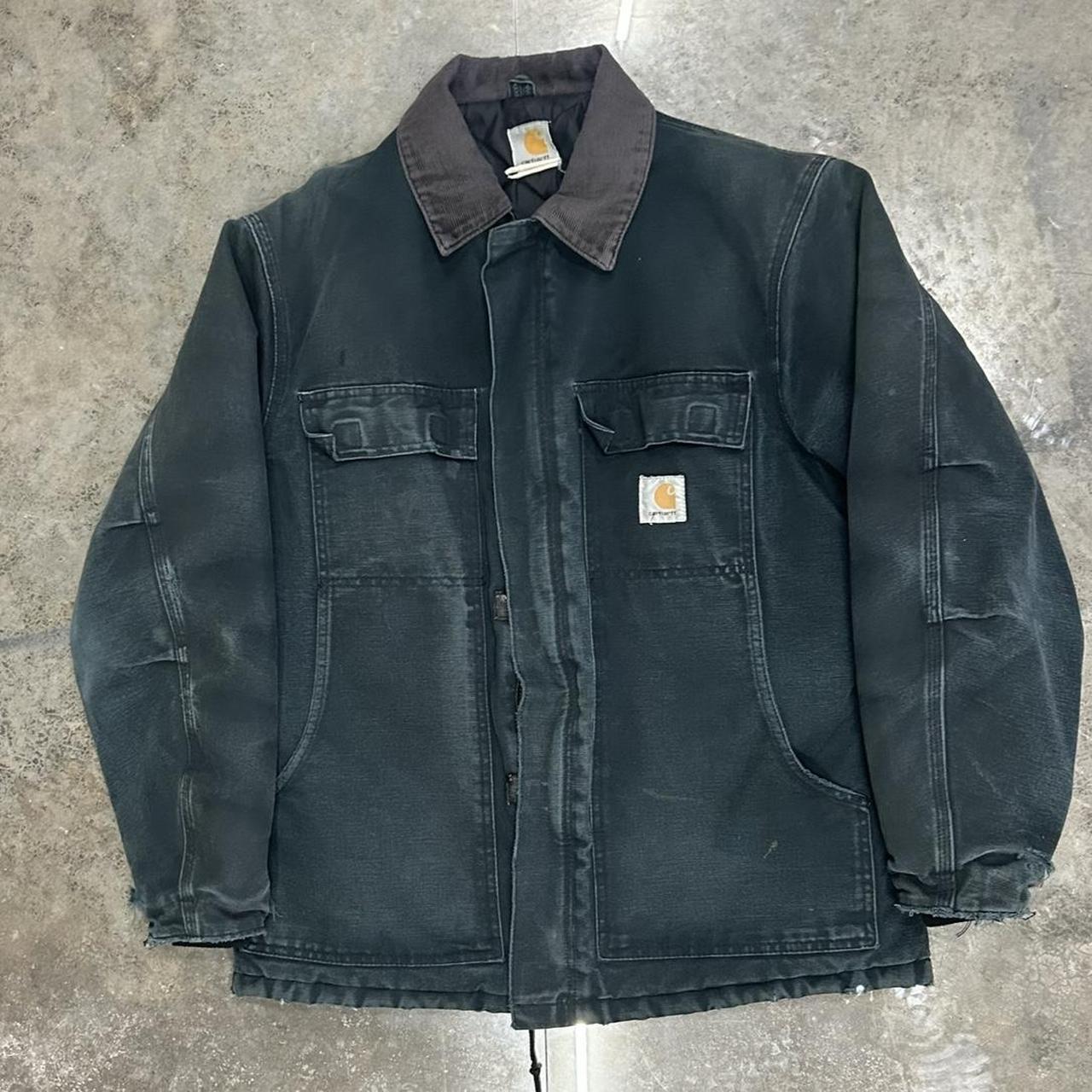 Vintage Carhartt “Detroit” Jacket Black Fading and... - Depop