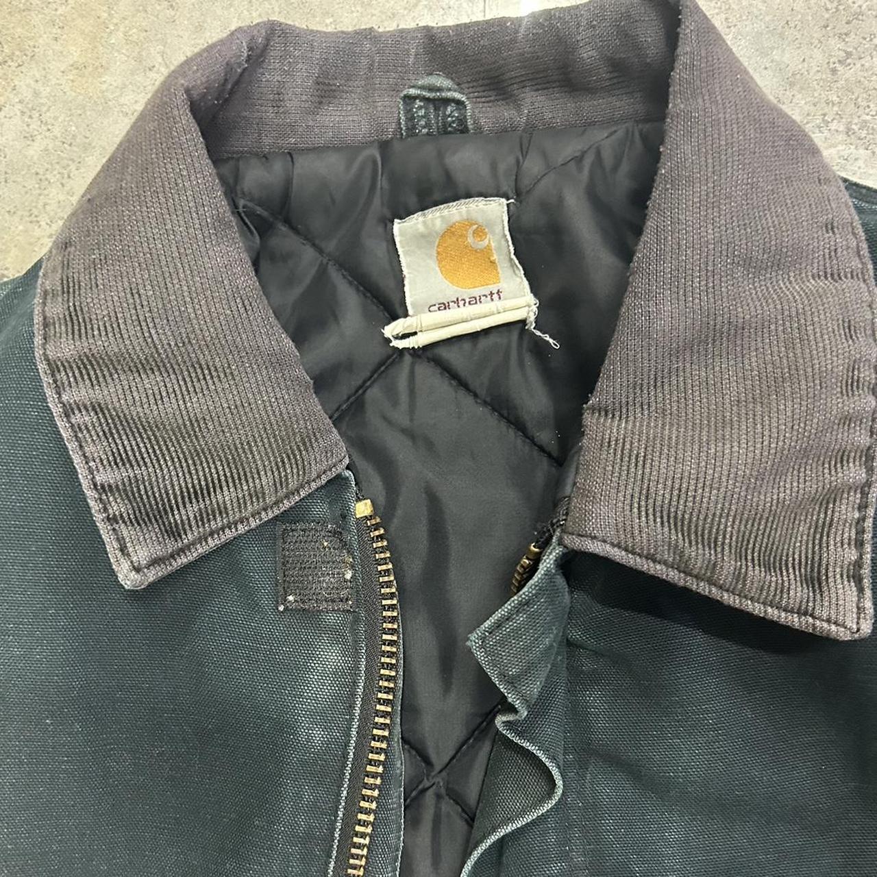 Vintage Carhartt “Detroit” Jacket Black Fading and... - Depop