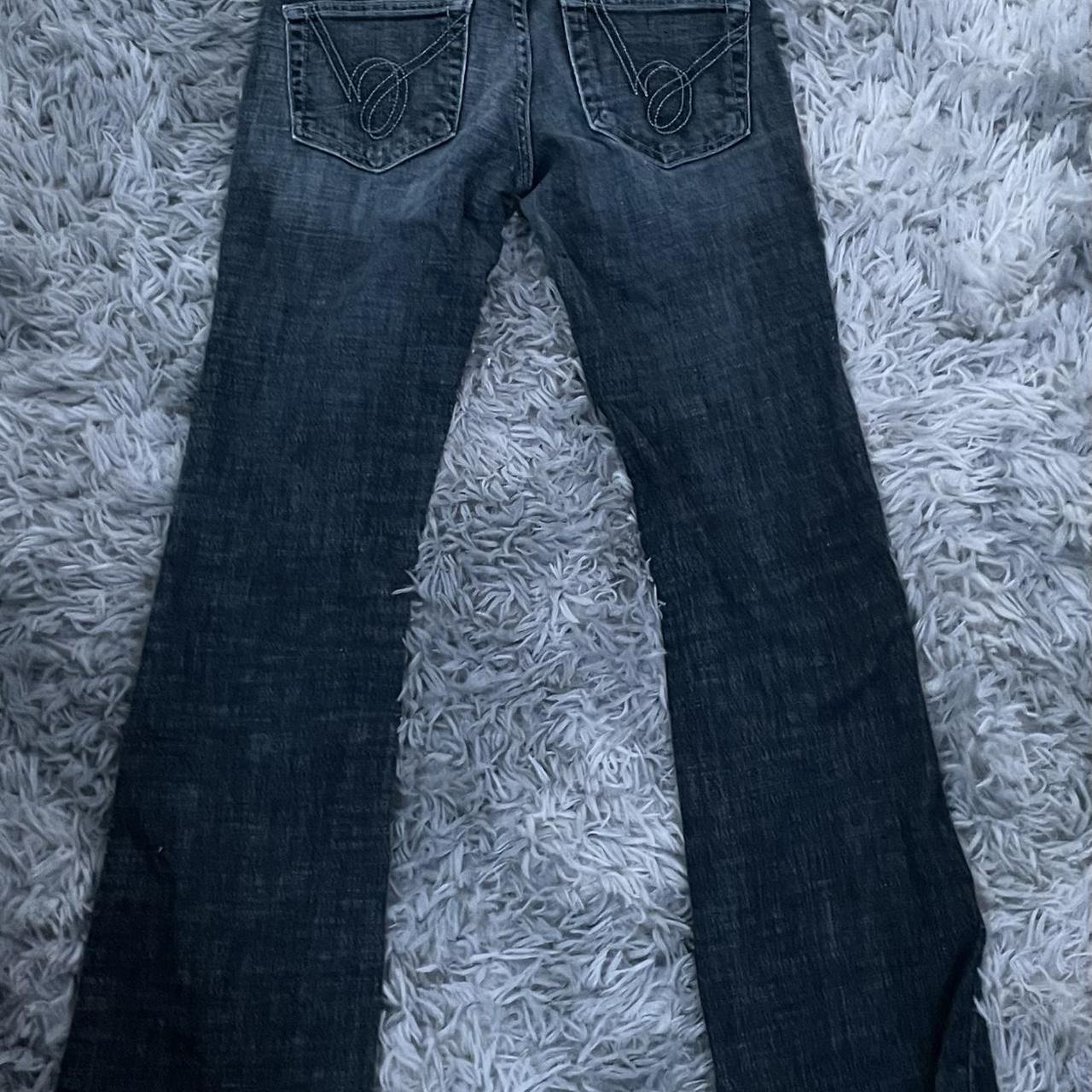 Bebe designer dark wash jeans Size 25 - Depop