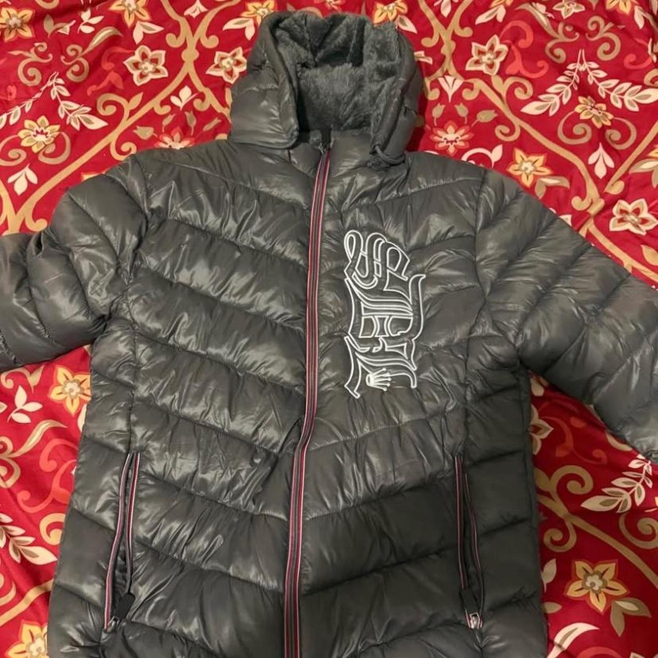 Black puffer SDL shiny and good quality fits like a... | Depop