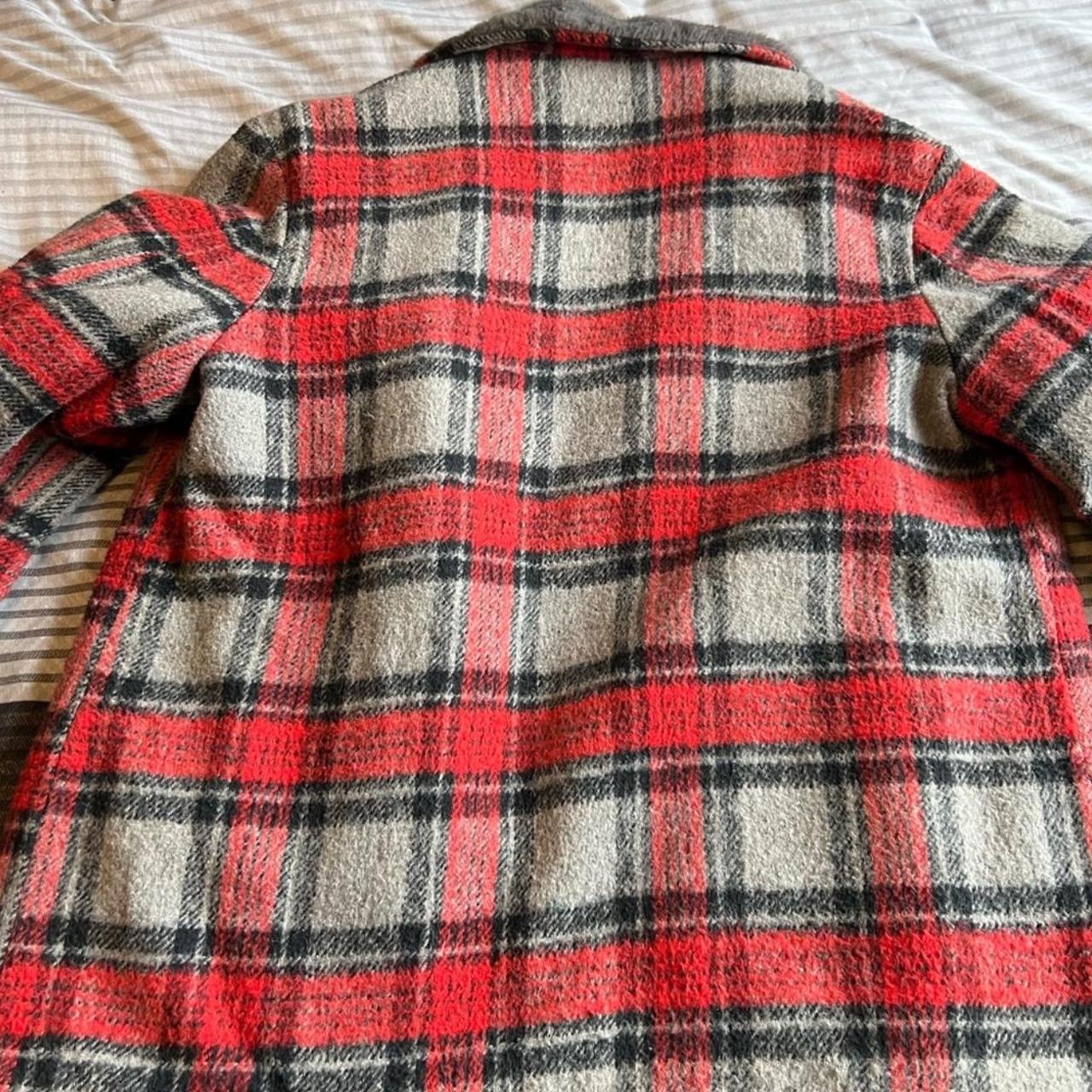 Vintage wool plaid Kmart coat - Depop