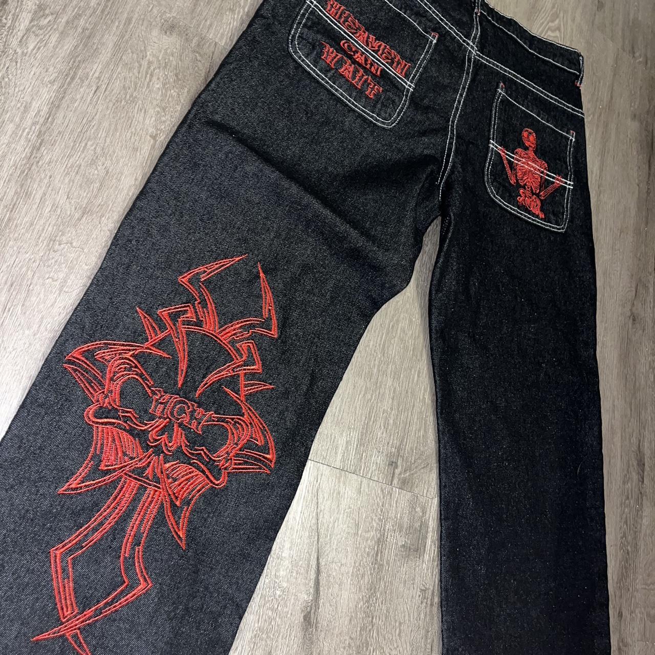 Heaven can’t wait Y2K style jeans Size medium fit... - Depop