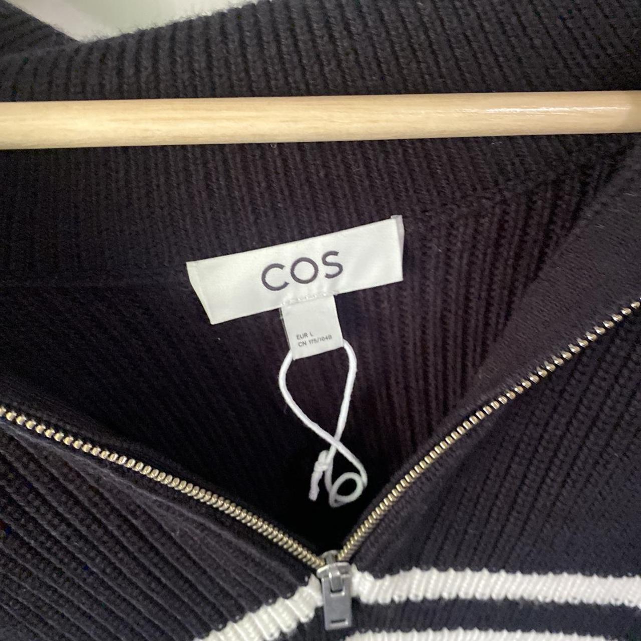 COS Striped Knitted Jumper - Depop