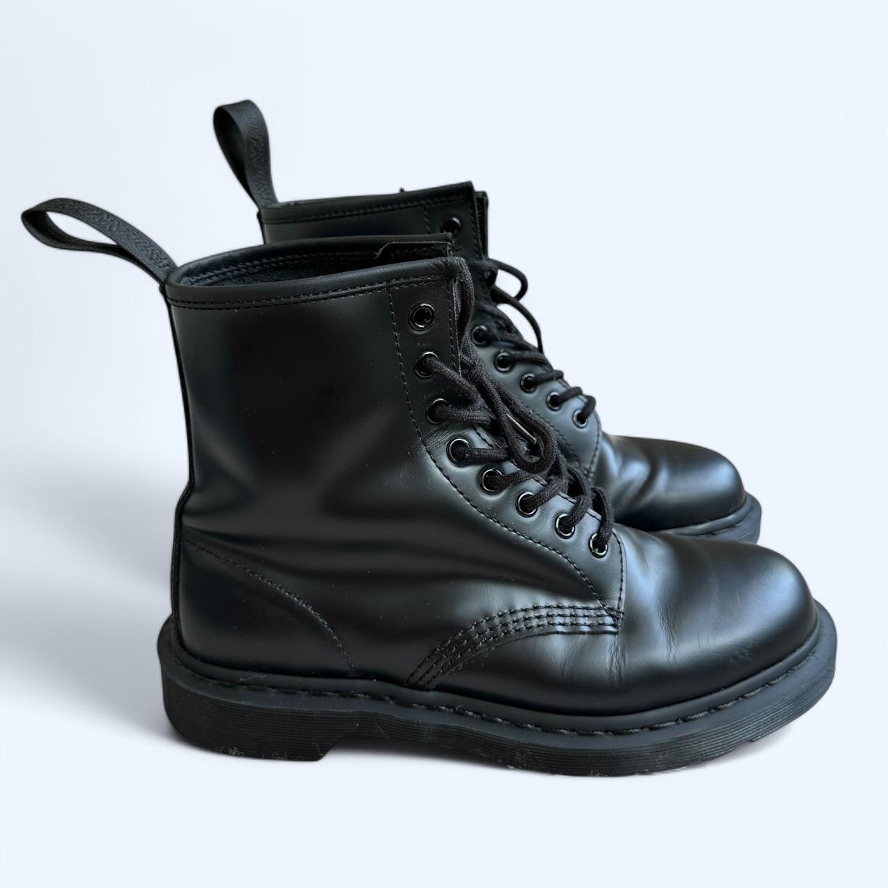 DR MARTENS 1460 Mono Boots Black smooth leather... | Depop