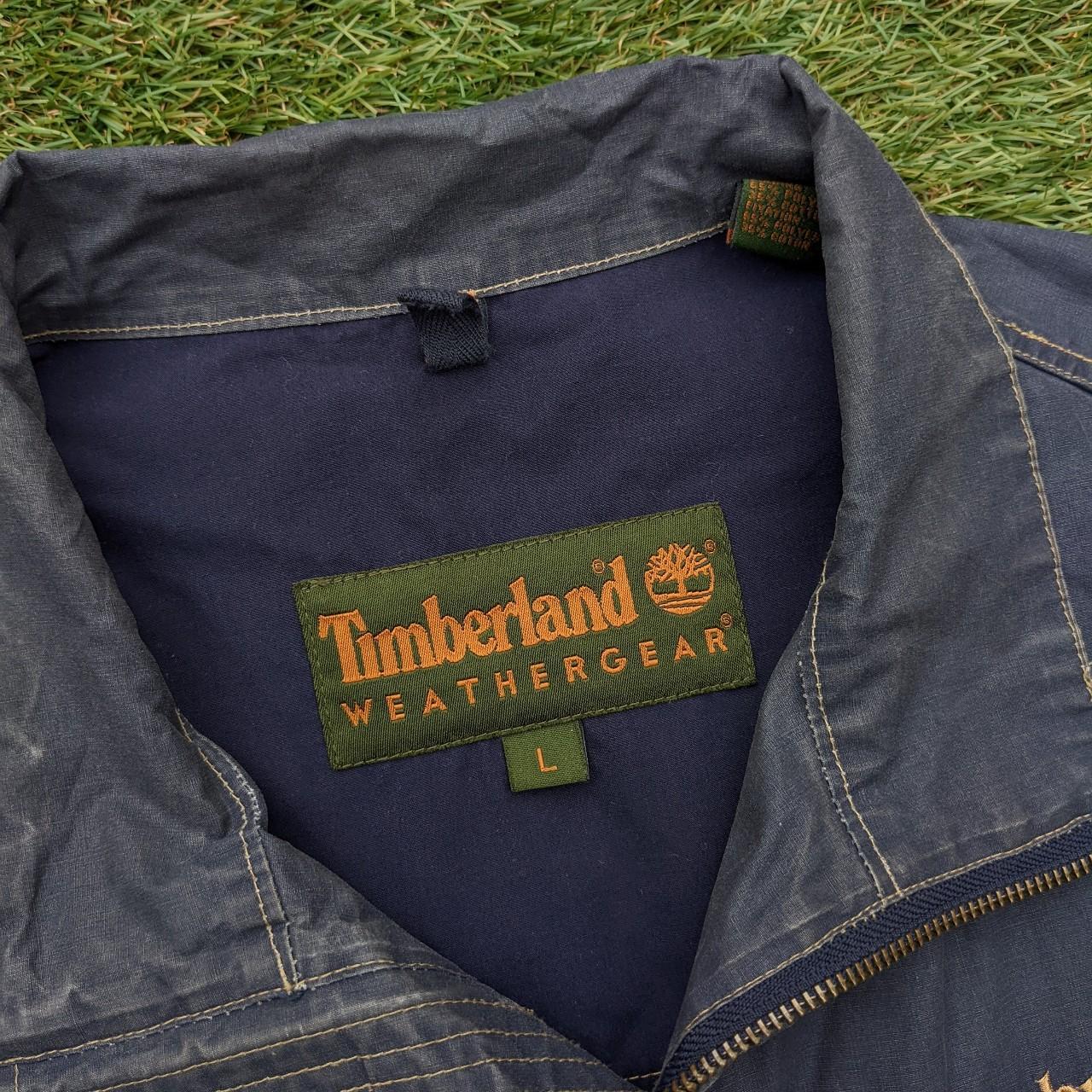 Timberland Men's Navy and Tan Jacket | Depop