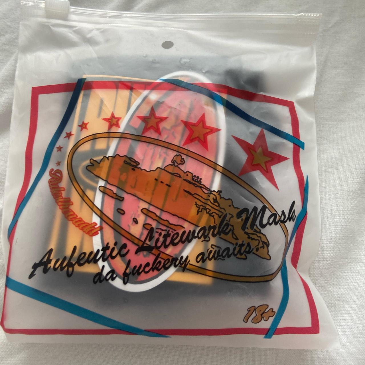 Corteiz balck balanclava with stickers - Depop