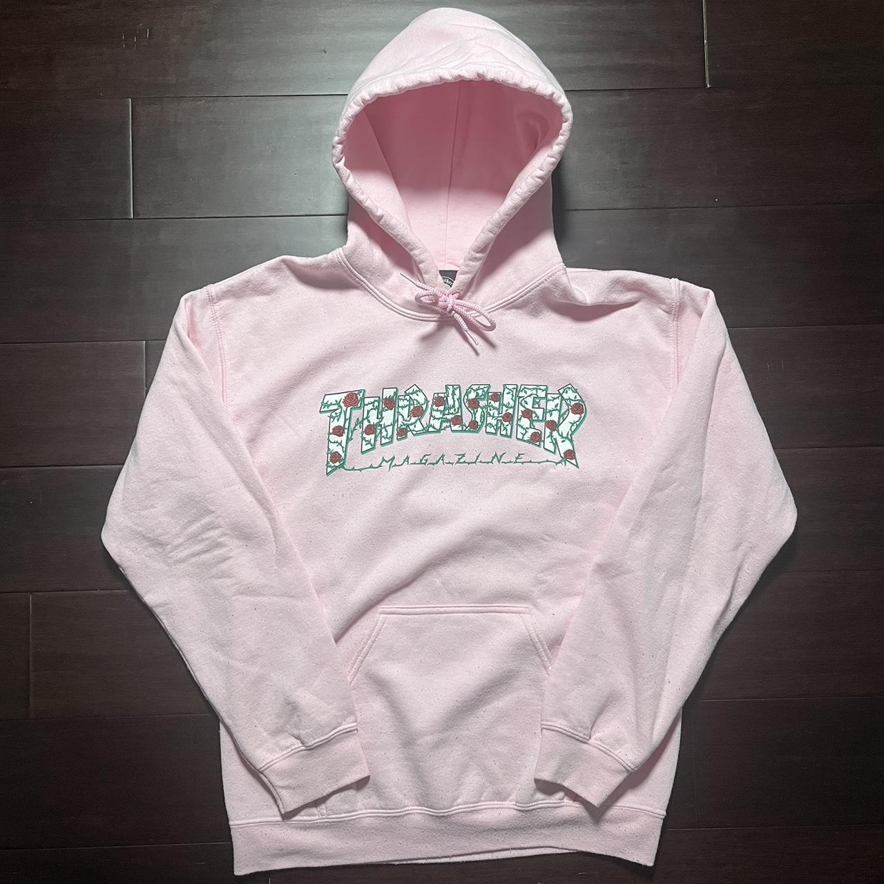 Pink Thrasher hoodie Perfect condition Size: Adult... - Depop