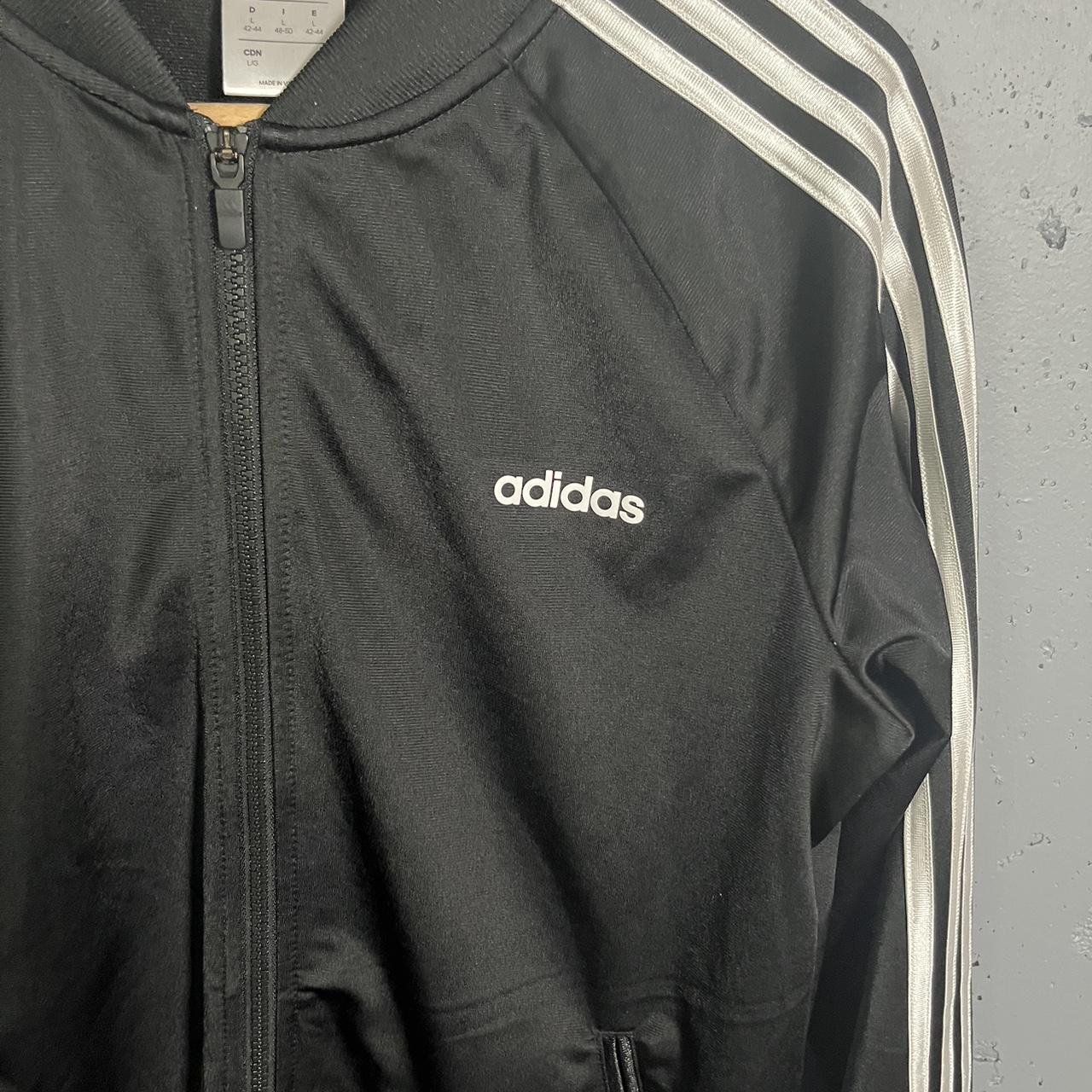 Black Adidas track jacket Brand: Adidas Color:... - Depop