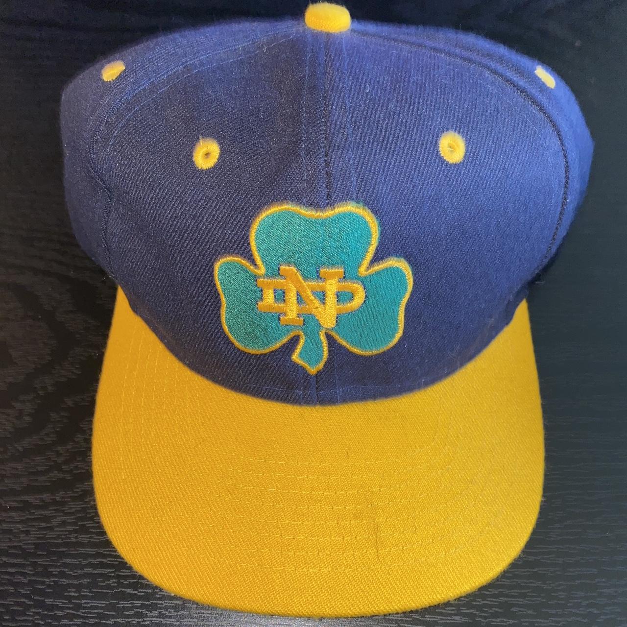 Vintage Notre Dame Competitor clover snapback... - Depop
