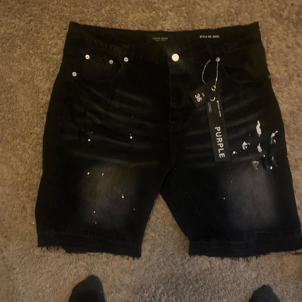 Size 36 purple jean shorts - Depop